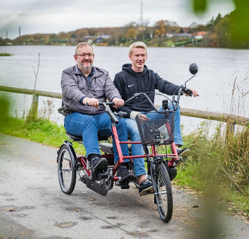 Trehjulet elcykel til to personer